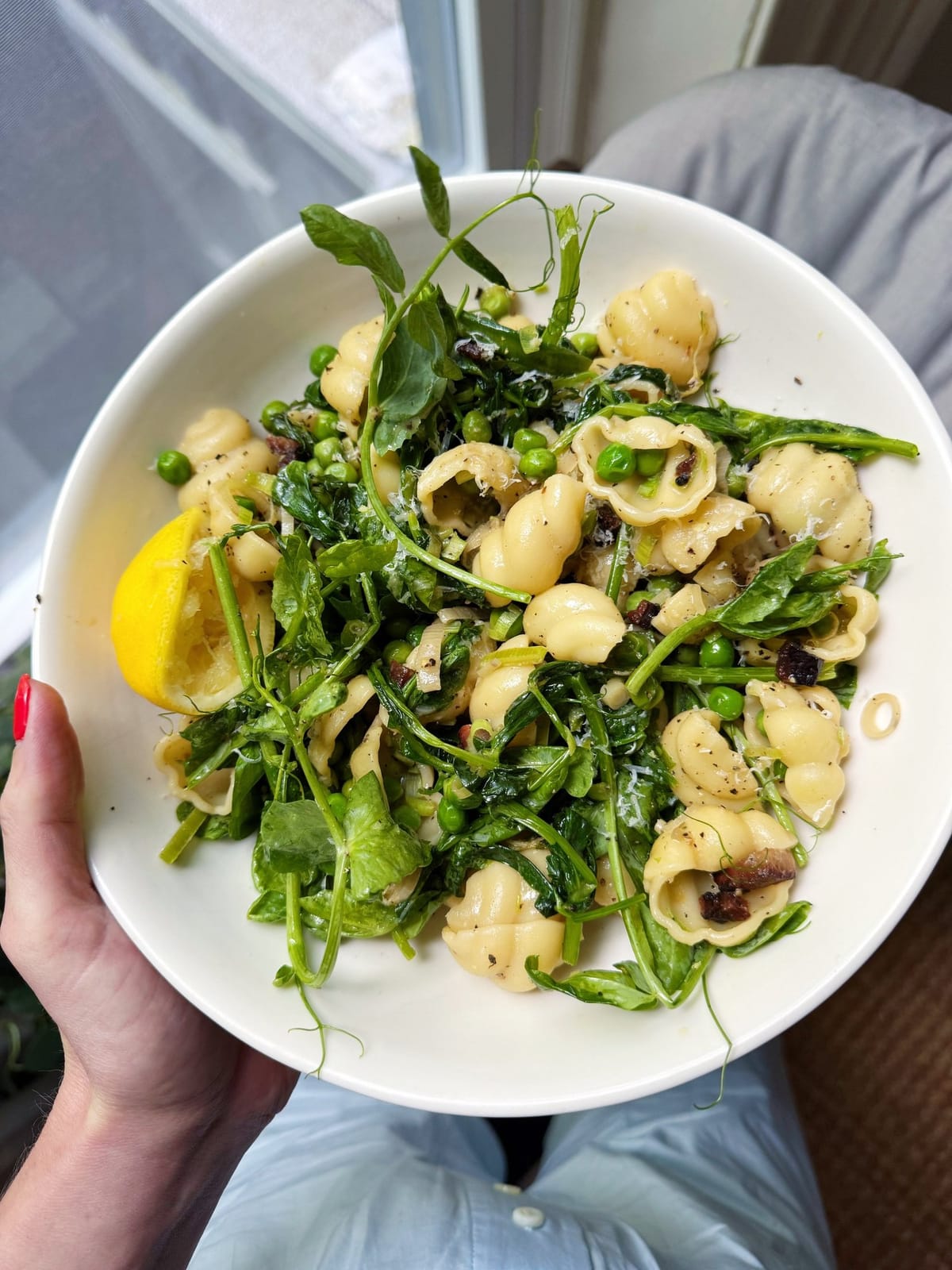 Spring Pasta with Peppered Peas - Alison Roman